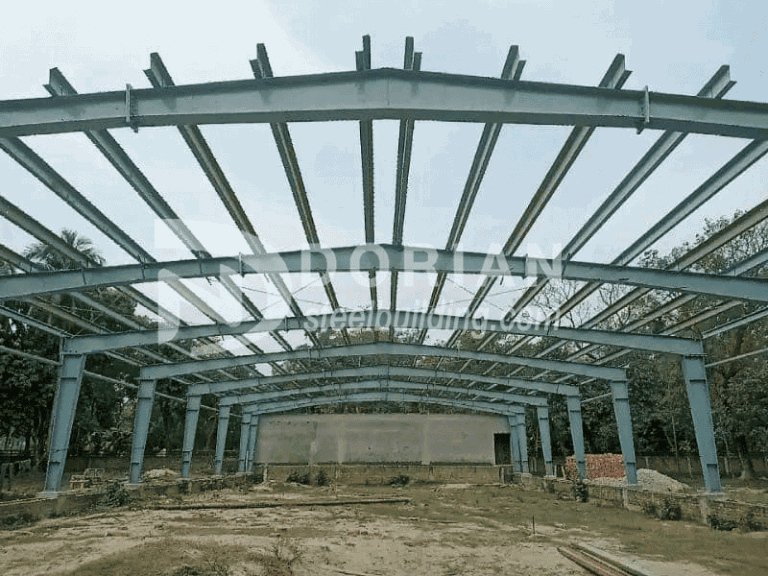 1050 Square Meters Steel Structure Parking Shed In Myanmar - Steel ...