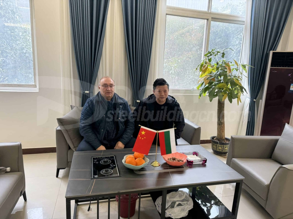 Welcome Bulgarian customer to visit Dorian factory - Steel Building ...